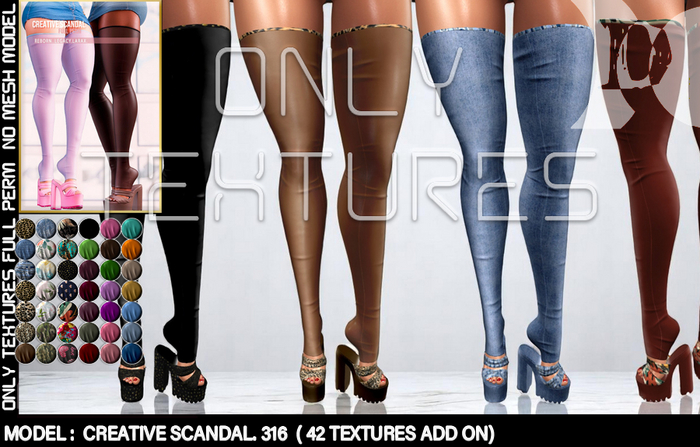 Second Life Marketplace - ::DKS:: CREATIVE SCANDAL. 316 ( 42 TEXTURES ADD ON)